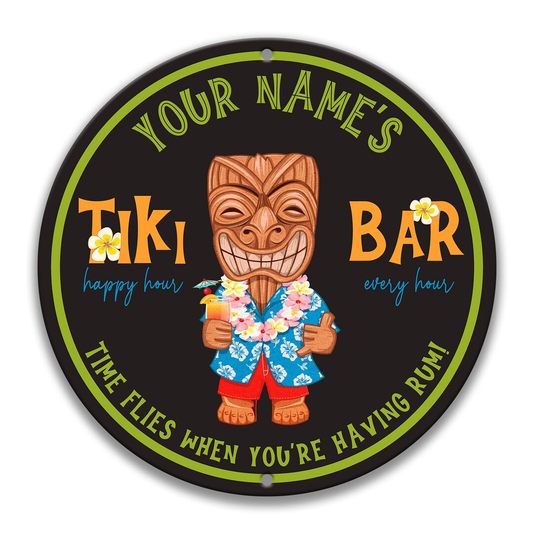 Personalized Tiki Bar Sign, Poolside Bar Sign, Custom Tiki Sign, Beach ...