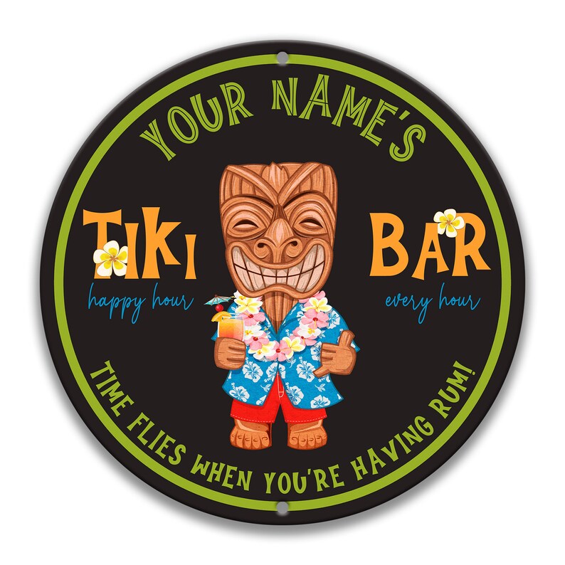 Personalized Tiki Bar Sign, Poolside Bar Sign, Custom Tiki Sign, Beach ...