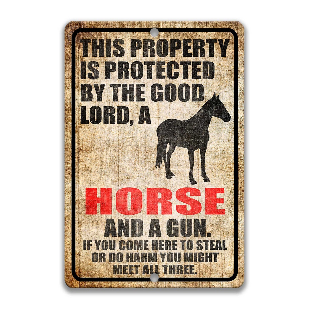 Horse Sign Warning Sign Funny Horse Sign Warning Sign - Etsy