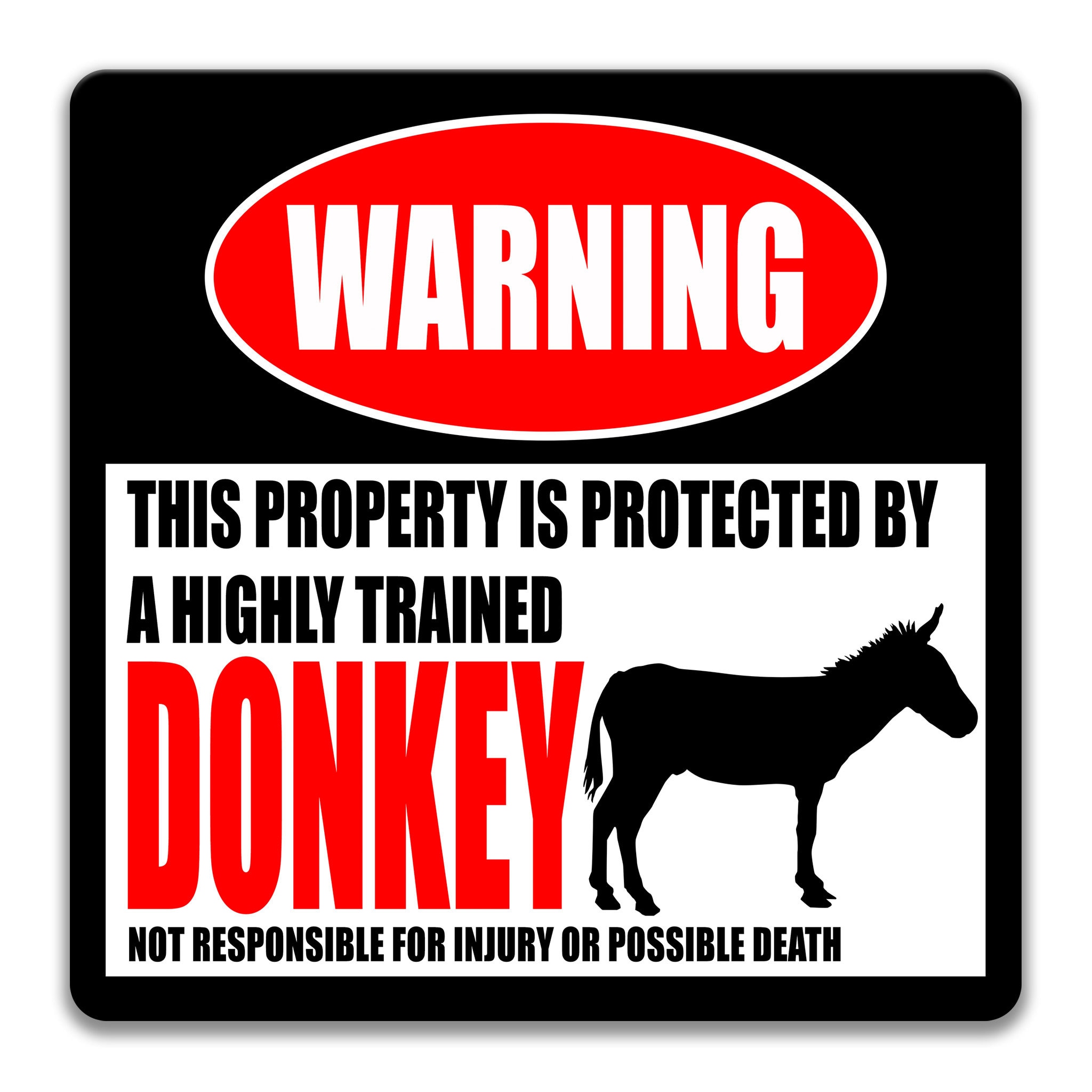 Donkey Sign Barn Sign Mule Sign Donkey Decor Donkey Warning | Etsy