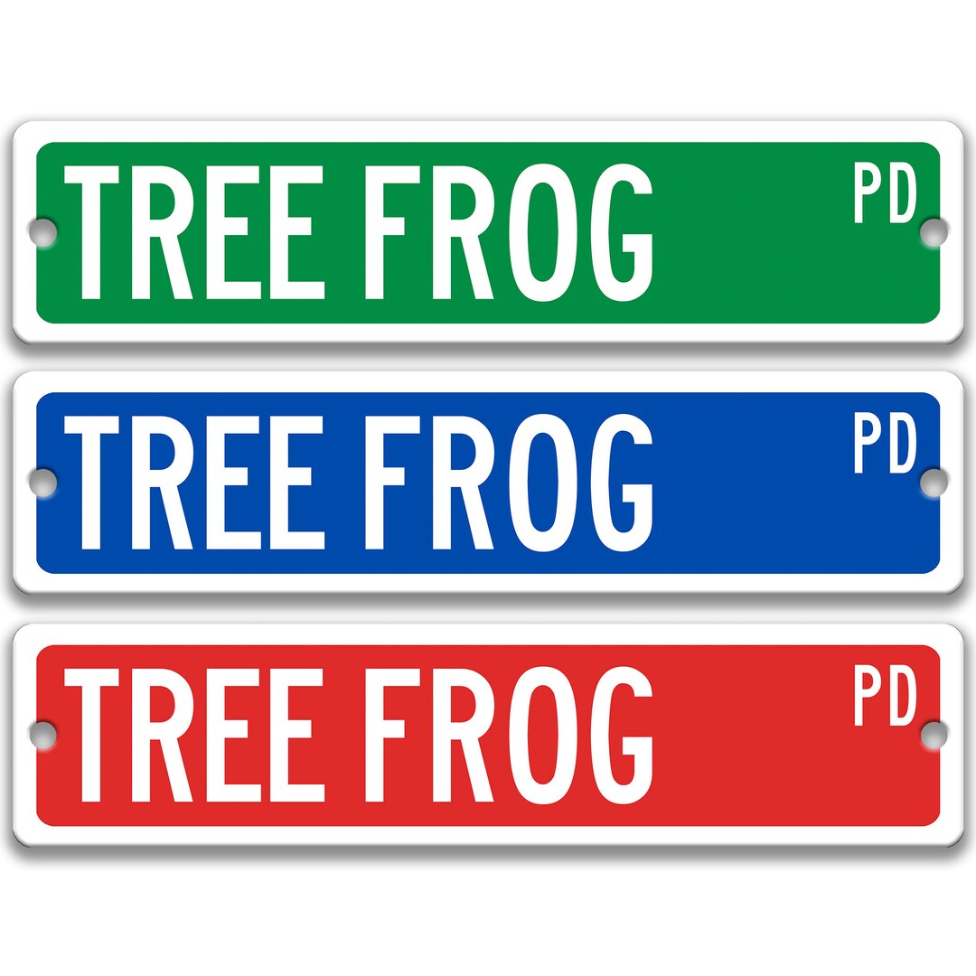 Tree Frog Sign, Tree Frog Warning, Treefrog Decor, Frog Cage ...