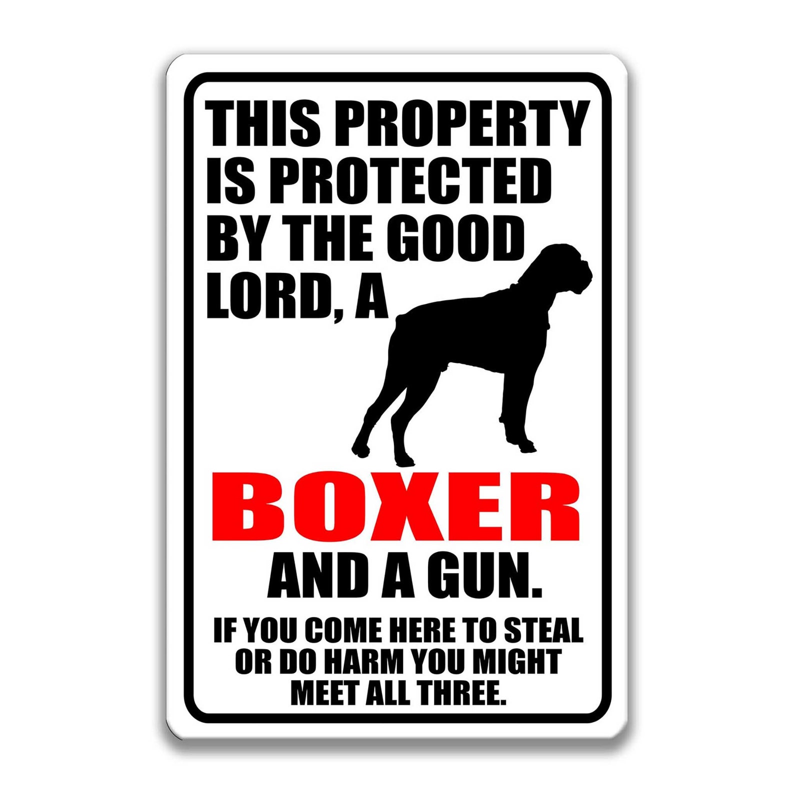 Boxer Dog Sign Dog Warning Sign Dog Sign Warning Sign Boxer | Etsy