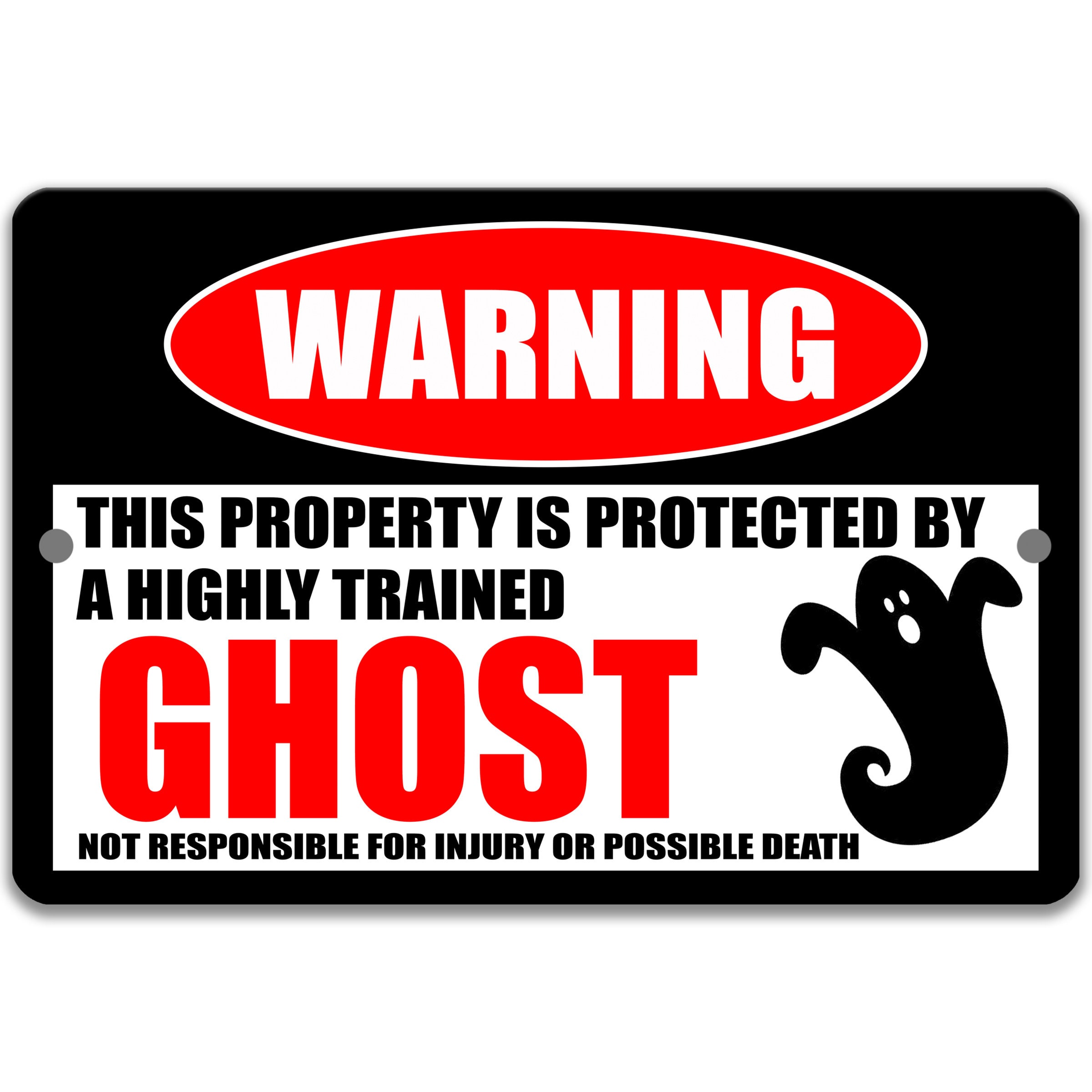 Funny Ghost Sign, Ghost Warning Sign, Cute Halloween Decor, Caution ...