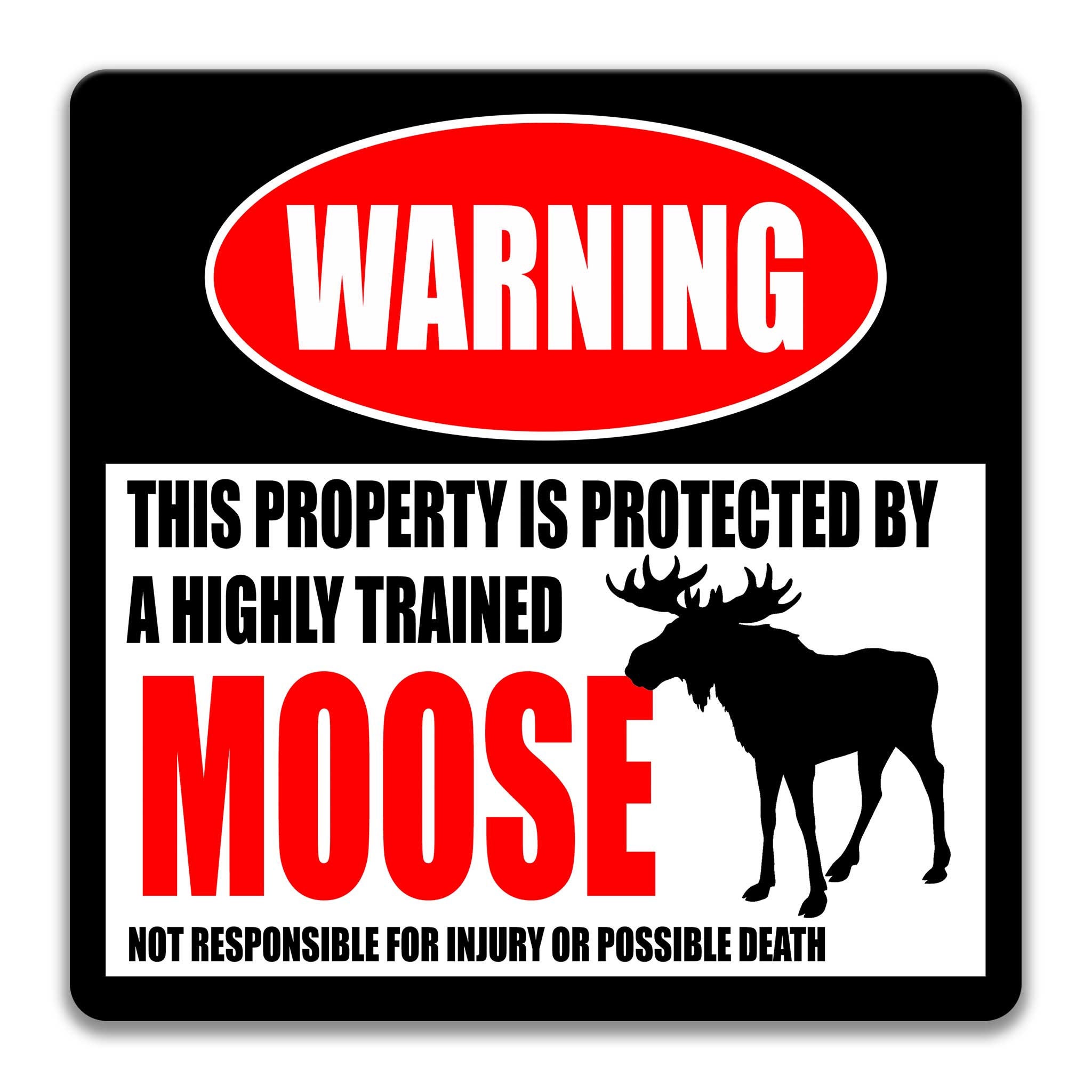 Moose Sign Barn Sign Mule Sign Donkey Warning Sign Funny Metal Farm ...