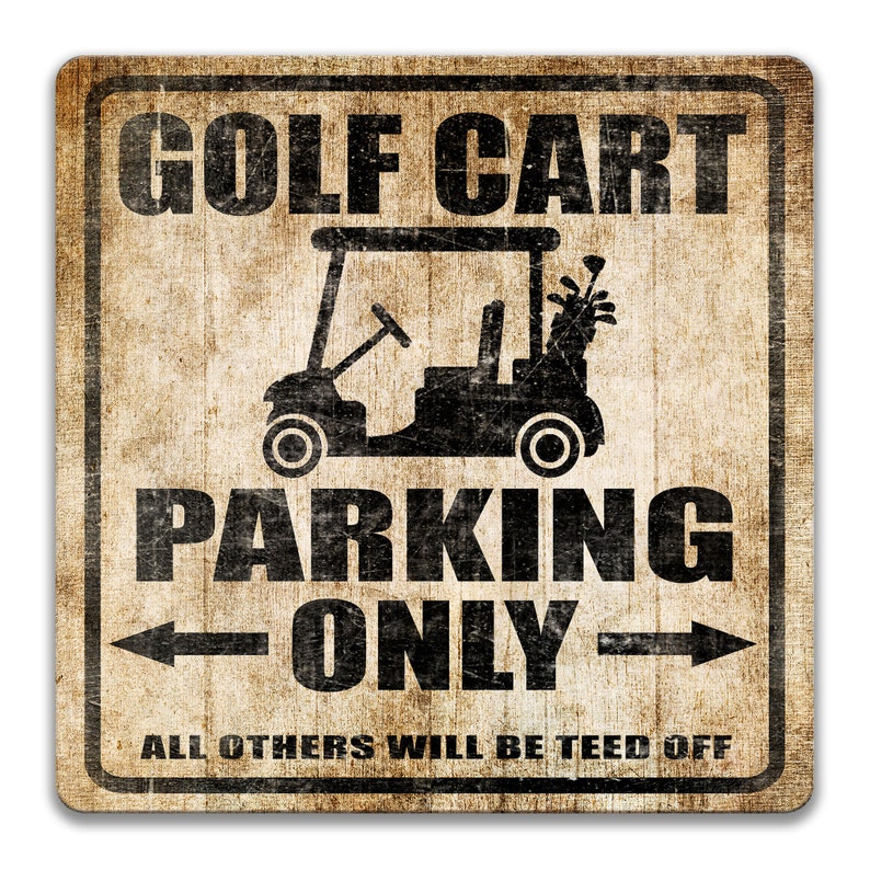 Golf Cart Parking Only Sign Golf Cart Sign Golf Lover Gift - Etsy