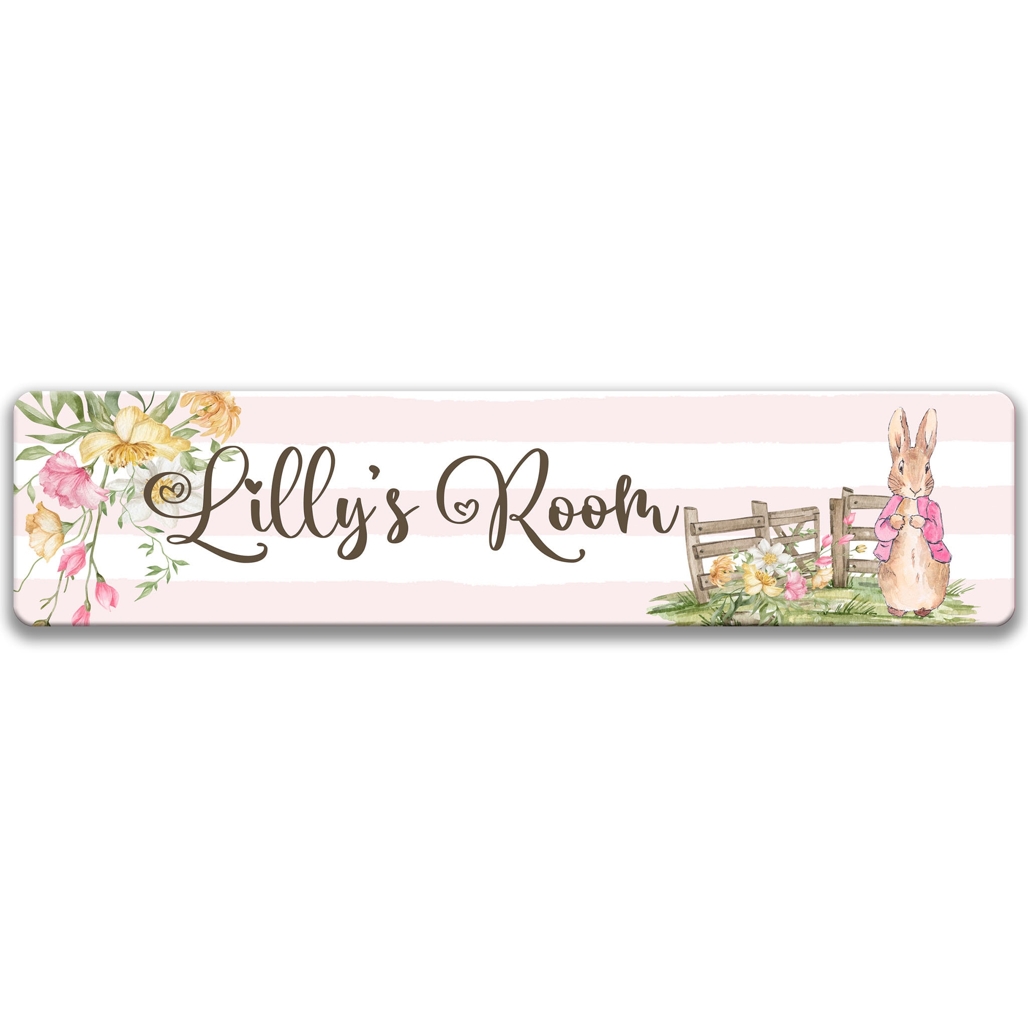 Personalized Door Sign for Baby Peter Rabbit Sign Flopsy - Etsy