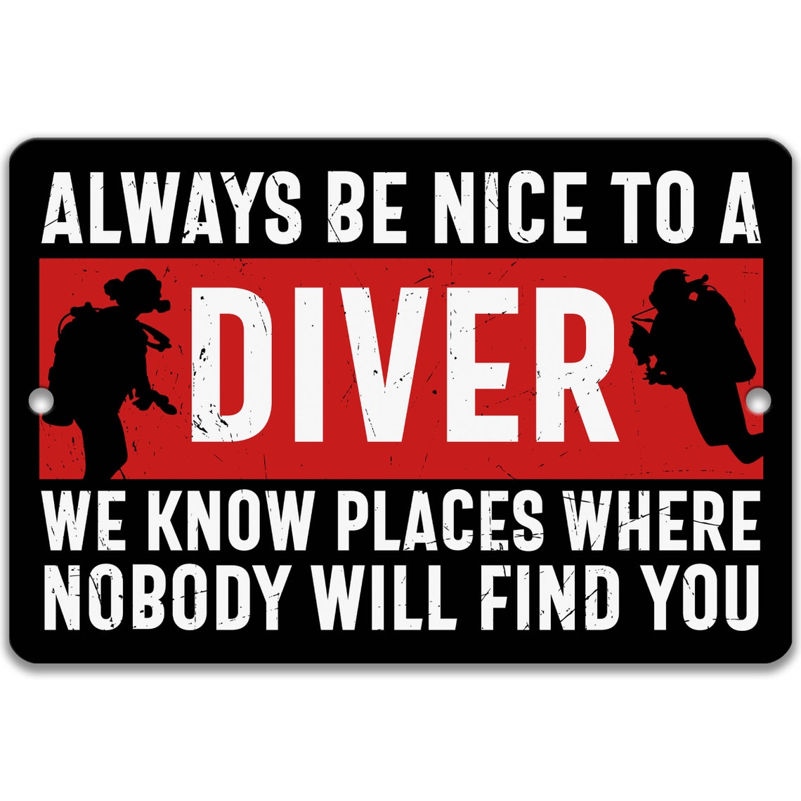 Funny Scuba Diving Sign, Humorous Diving Gifts, Certified Diving ...