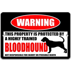 Bloodhound Sign No Trespassing Sign Funny Dog Sign Dog Warning Sign ...