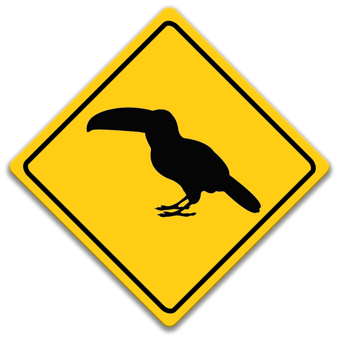 Toucan Crossing Sign, Toucan Xing Sign, Toucan Decor, Toucan Sign ...