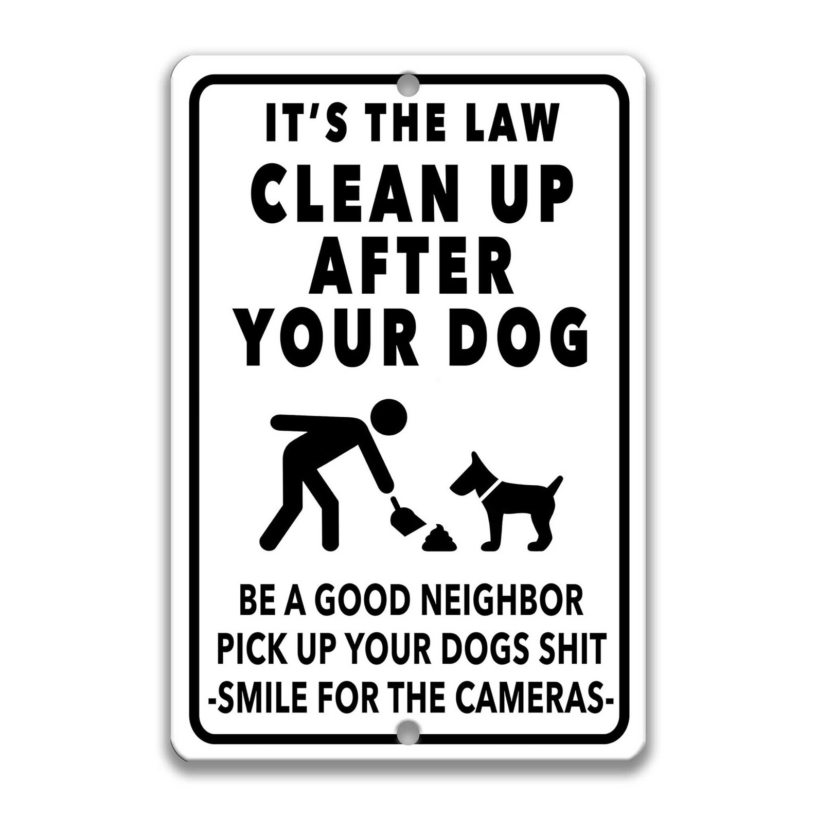 Clean up After Your Dog Sign Funny Dog Sign Dog Decor Dog - Etsy
