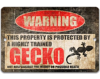 Lizard Warning Sign - Etsy