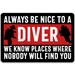 Funny Scuba Diving Sign, Humorous Diving Gifts, Certified Diving ...