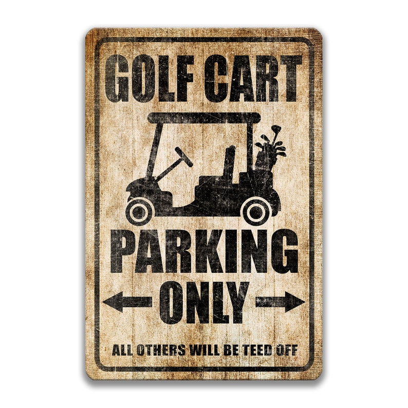 Golf Cart Parking Only Sign Golf Cart Sign Golf Lover Gift - Etsy