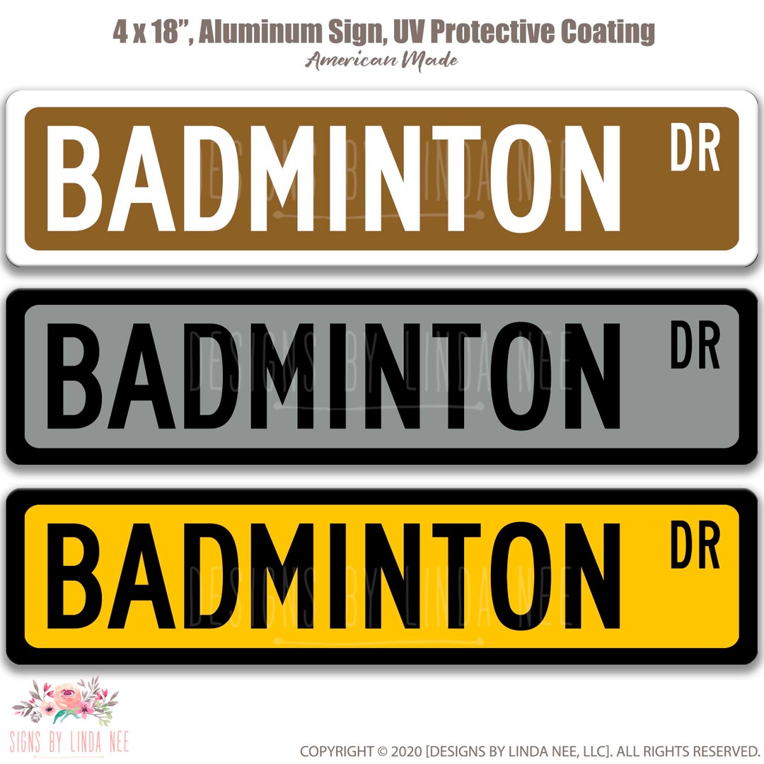 Badminton, Badminton Sign, Badminton Court Sign, Gift for Badminton ...