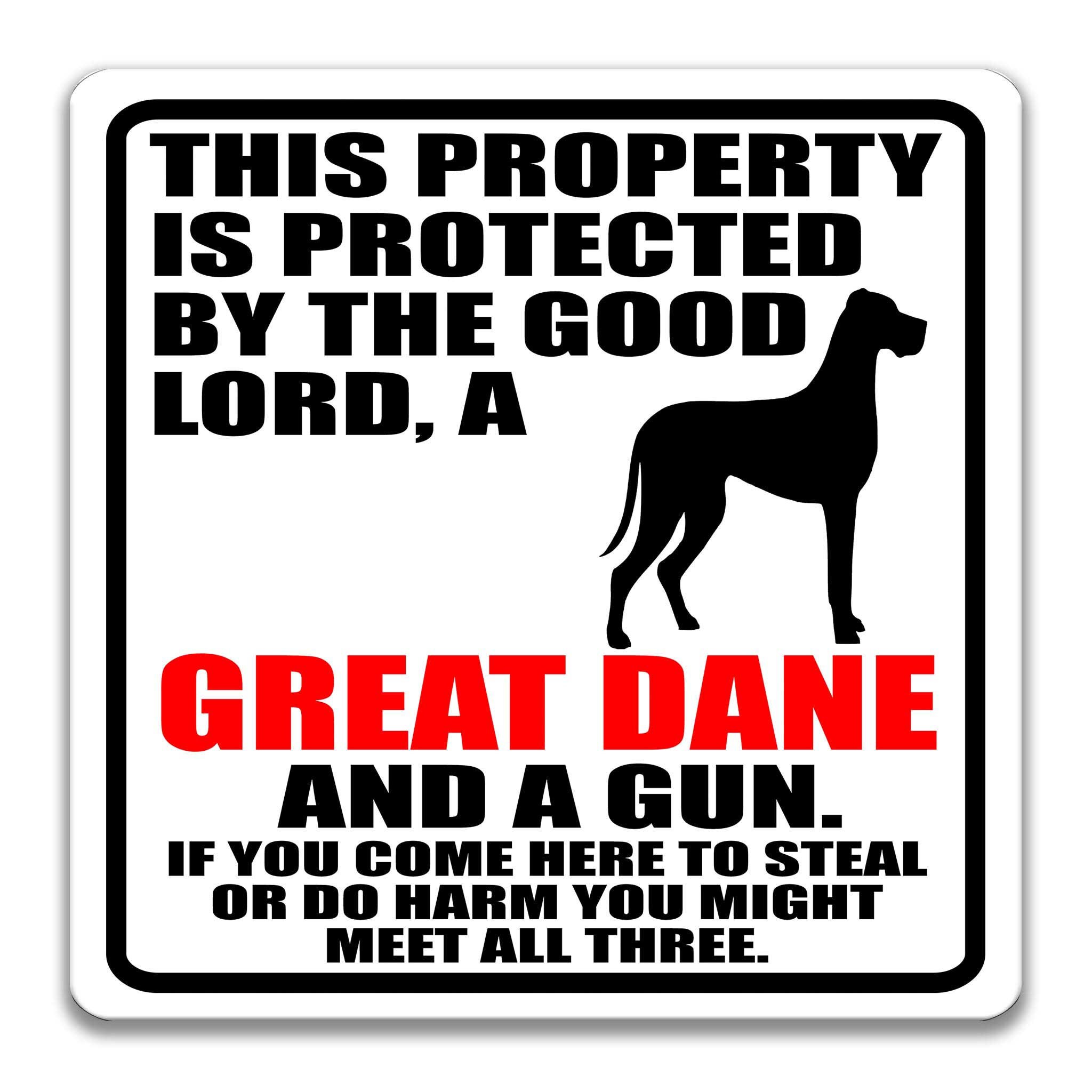 Great Dane Dog Sign Dog Warning Sign Dog Sign Warning Sign - Etsy