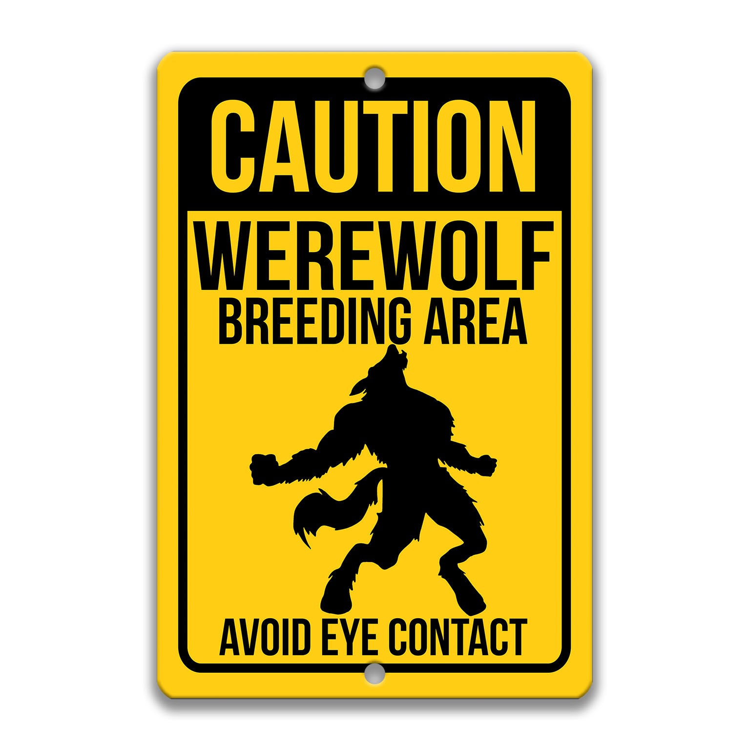 Werewolf Sign Werewolf Breeding Area Werewolf Gift Urban - Etsy