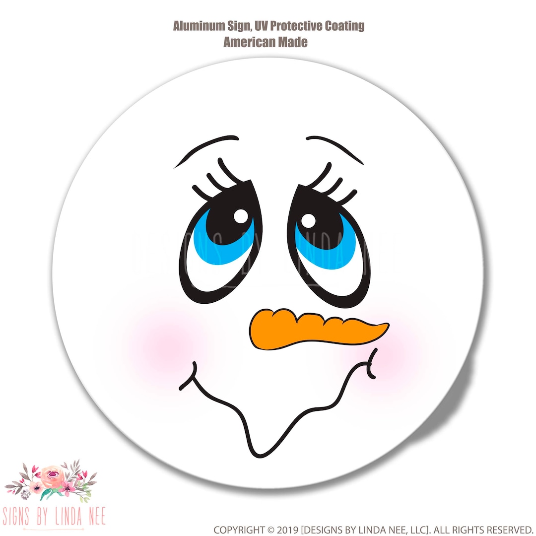Mini Snowman Face Sign, Snowman Wreath Sign, Christmas Wreath Sign ...