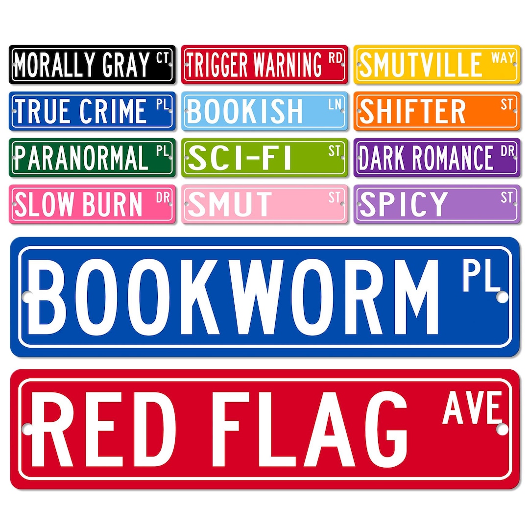 Library Street Sign, Bookshelf Sign, Bookish Decor for Book Nook, Book ...