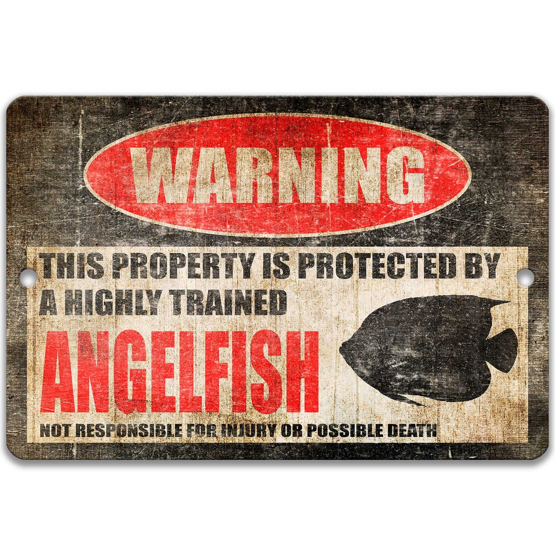 Angelfish Sign Aquarium Sign Aquarium Decor Fresh Water Tank Salt Water ...