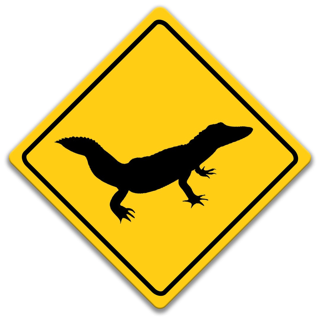 Alligator Crossing Sign, Alligator Xing Sign, Alligator Decor ...