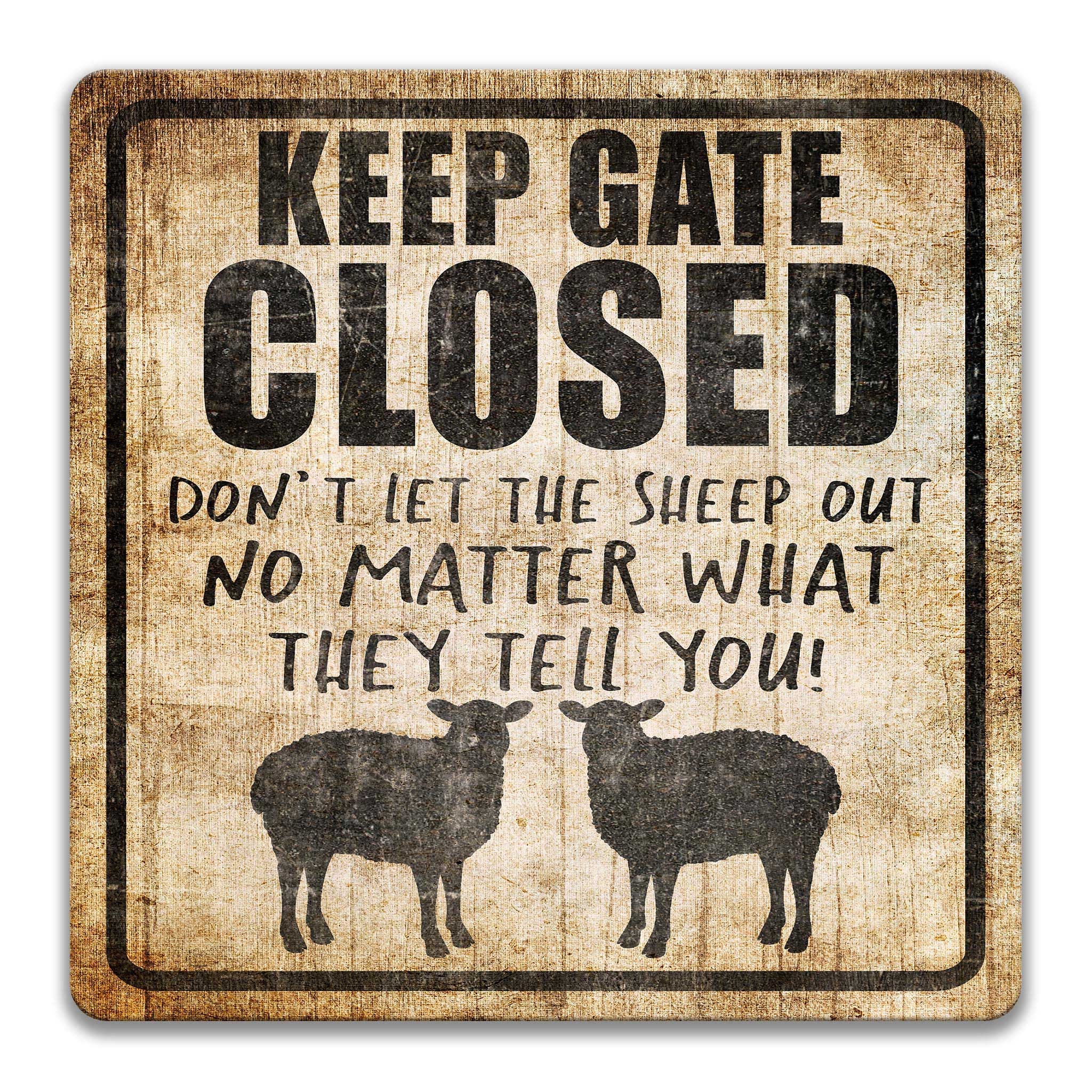 Keep Gate Closed Sheep Sign Funny Sheep Sign Sheep Decor Sheep Lover ...