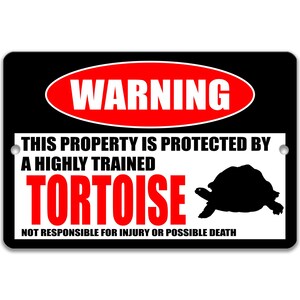 Tortoise Sign Funny Tortoise Warning Sign Tortoise Accessories Metal ...