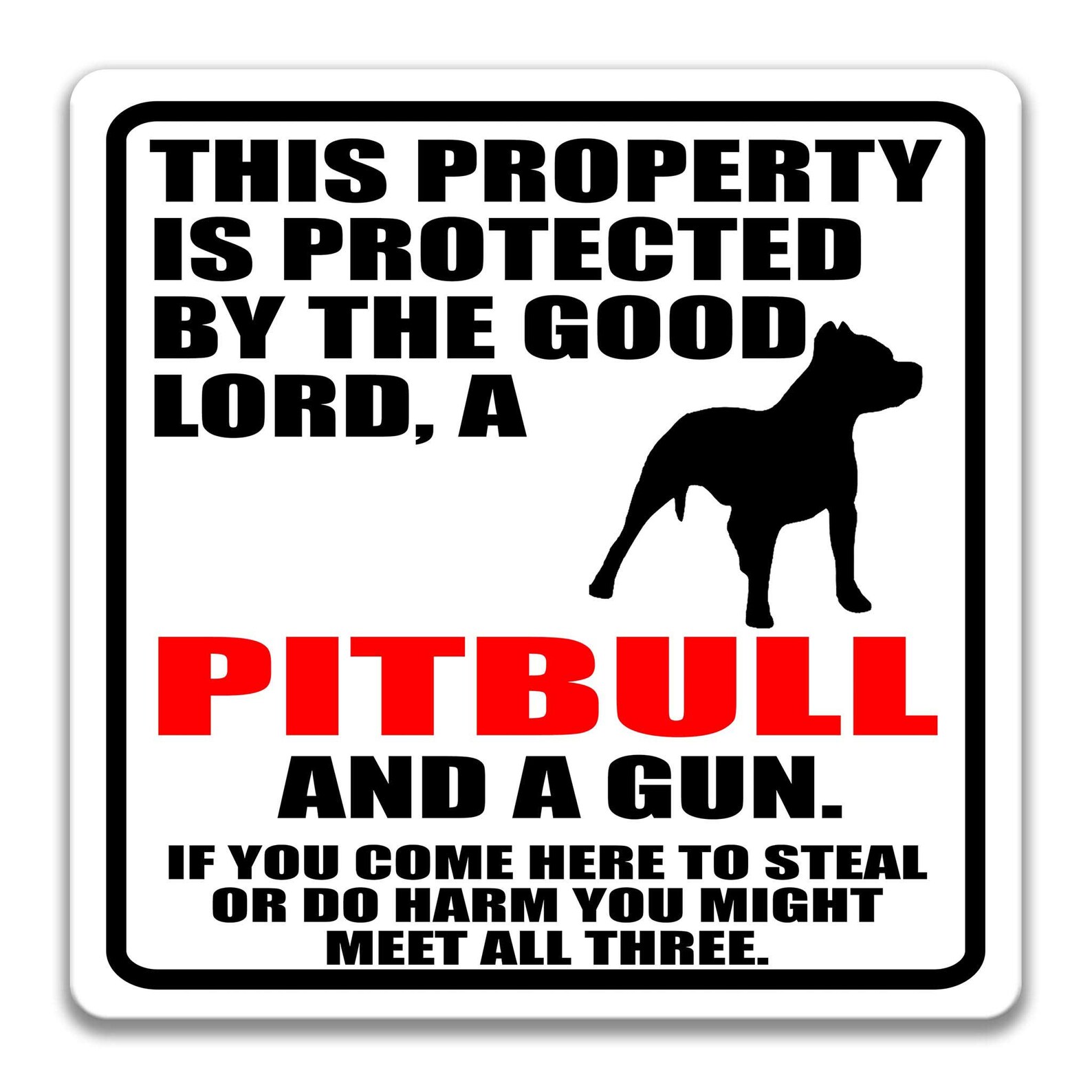 Pitbull Dog Sign Dog Warning Sign Pitbull Warning Sign Pitbull - Etsy