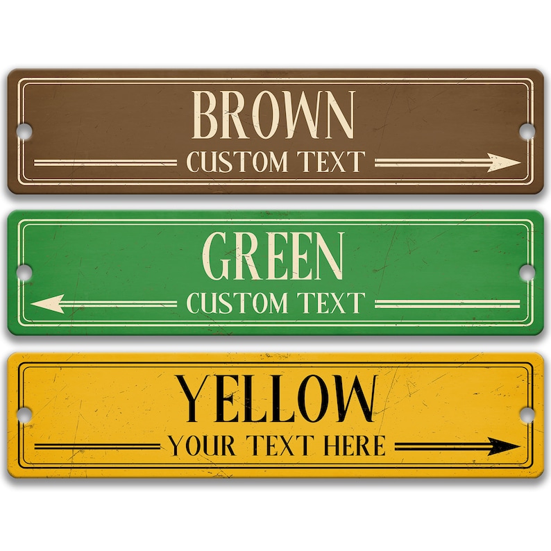 Personalized Metal Sign, Design Your Own Sign, Custom Text Street Sign ...
