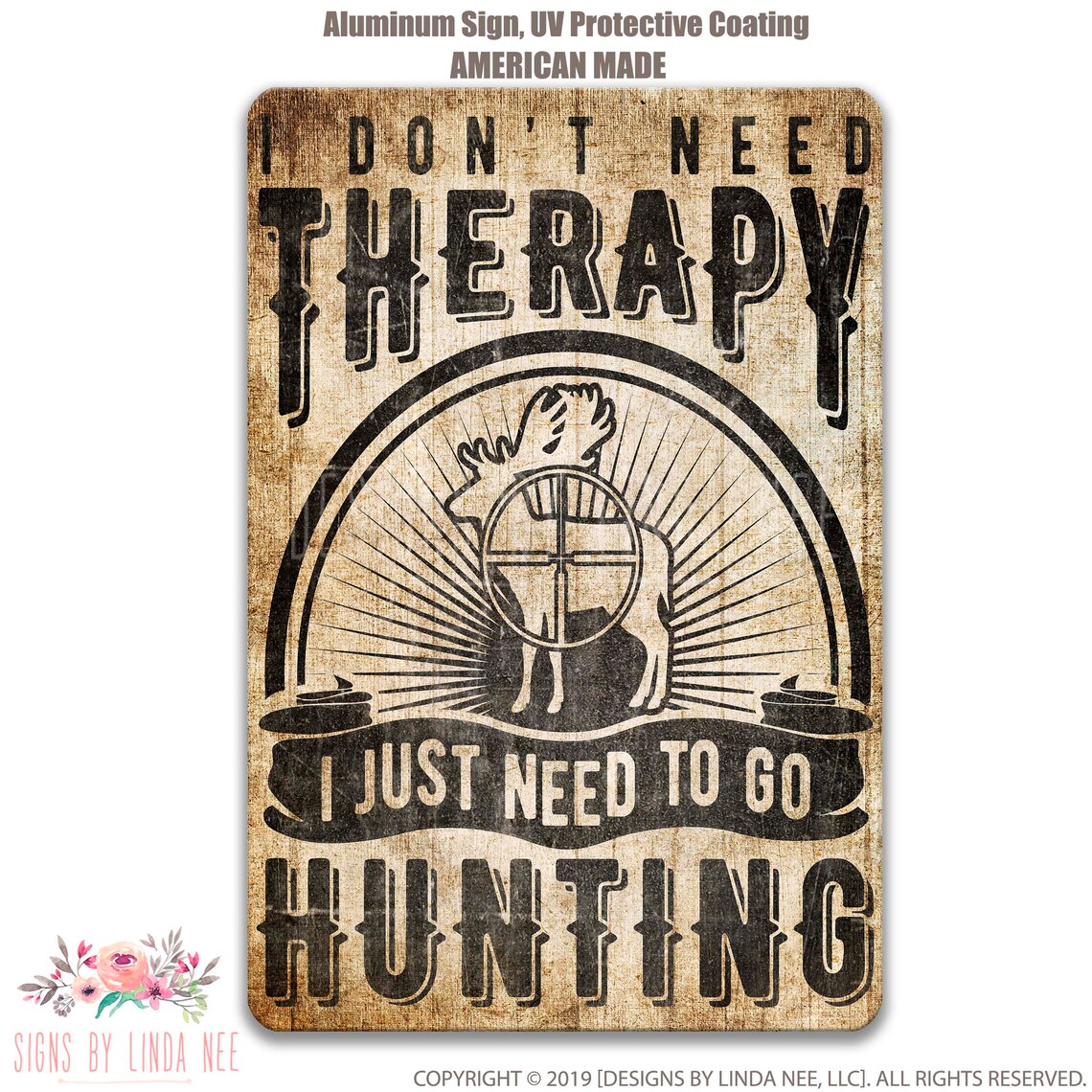 Funny Hunting Sign Deer Hunting Sign Deer Hunting Decor Man | Etsy