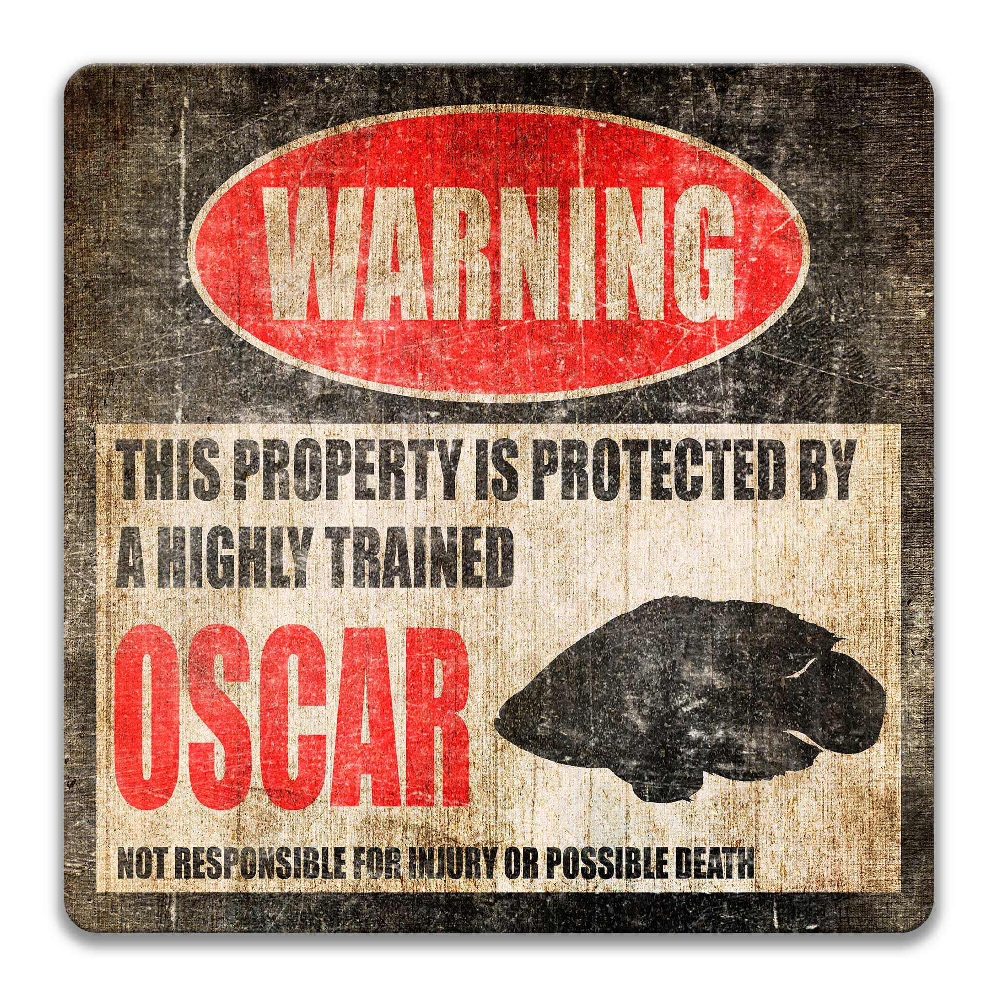 Fish Sign Oscar Sign Aquarium Sign Aquarium Decor Fresh Water Tank Fish ...