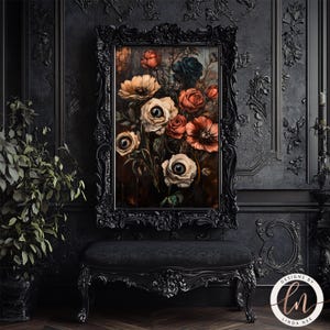 Macabre Botanical Goth Print, Dark Academia Home Decor, Victorian ...