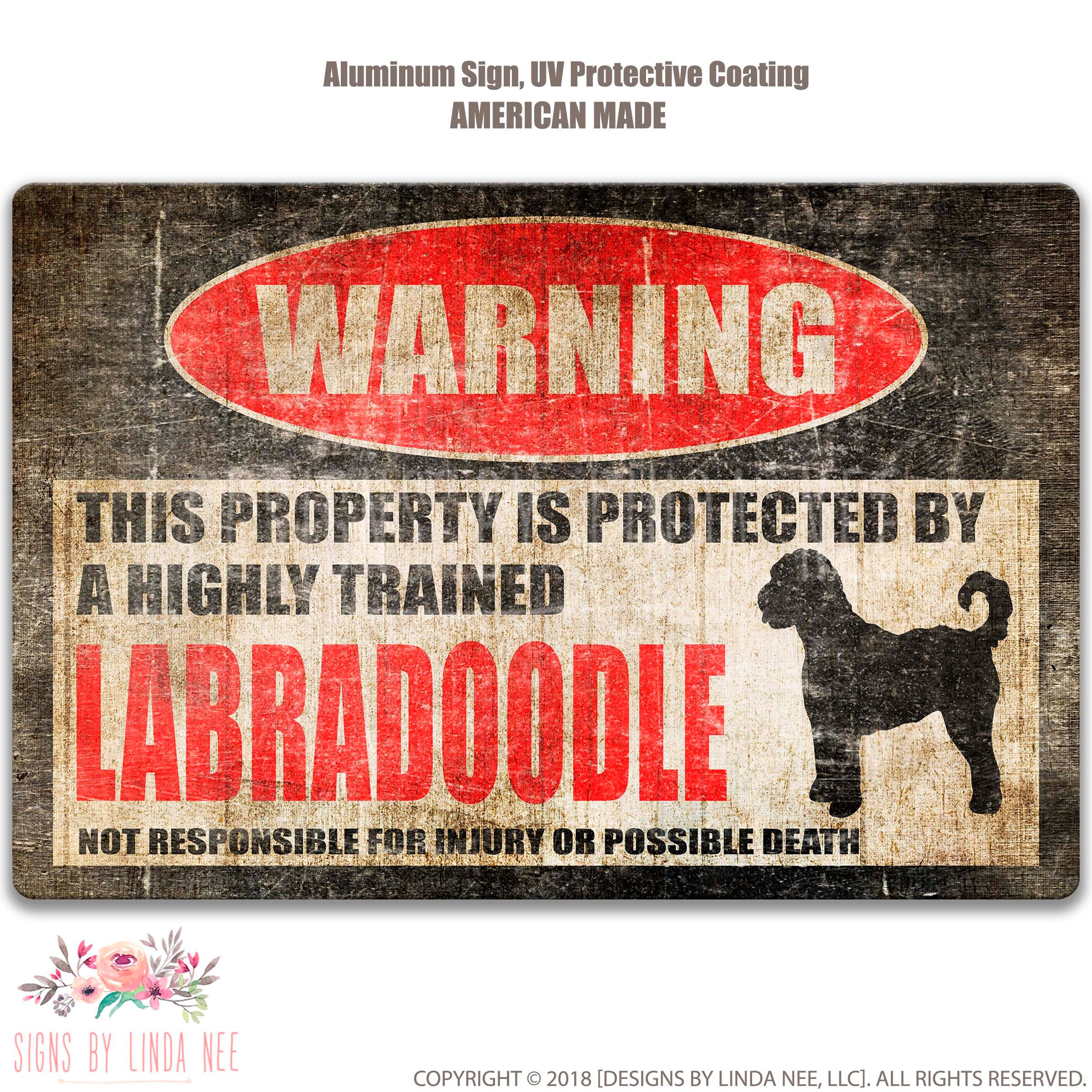 Labradoodle Sign Funny Dog Sign No Trespassing Sign Dog | Etsy