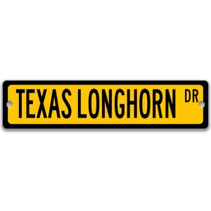 Texas Longhorn Sign, Texas Longhorn Cattle Farm Sign Cow Gift Cow Lover ...