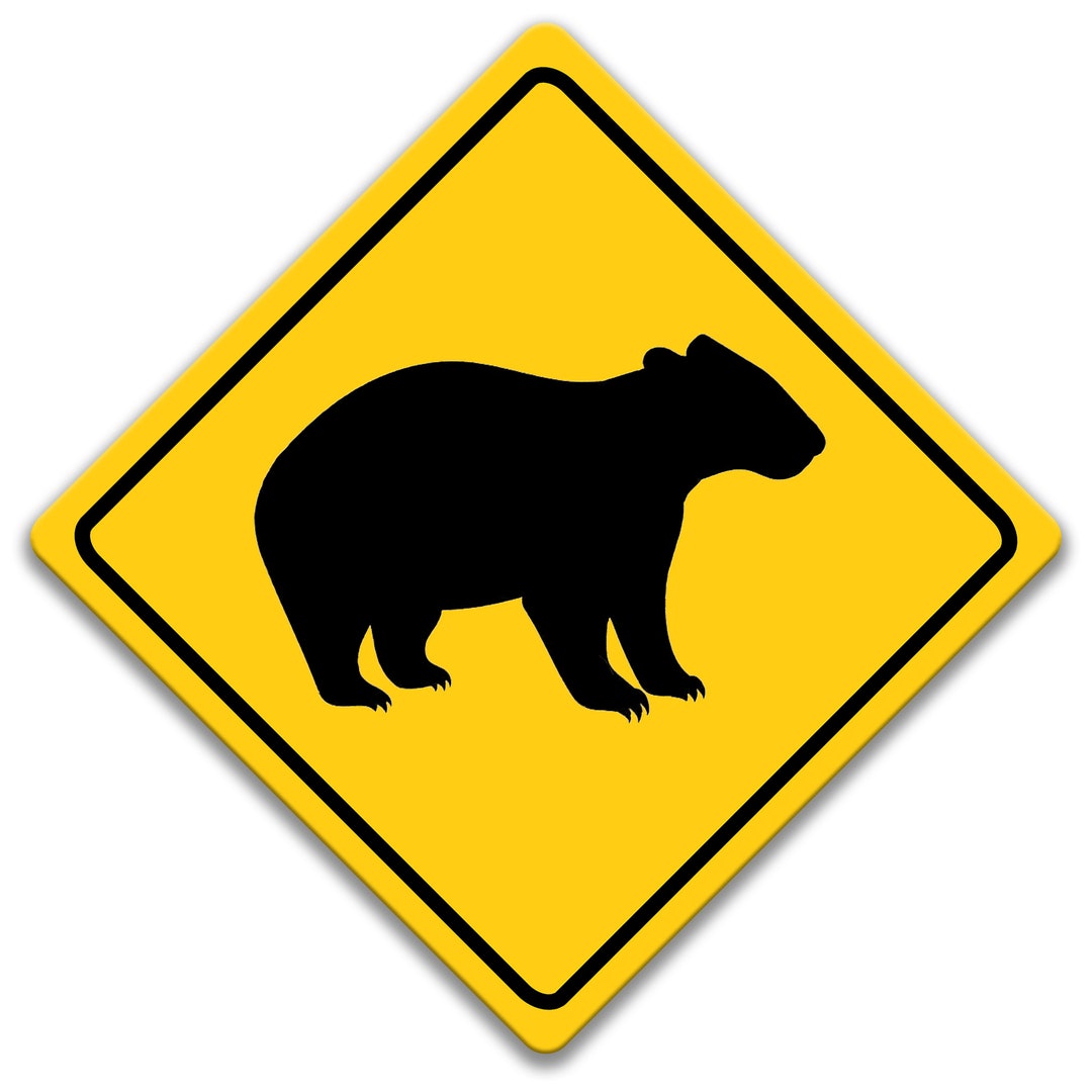 Wombat Crossing Sign, Wombat Xing Sign, Wombat Decor, Wombat Sign ...