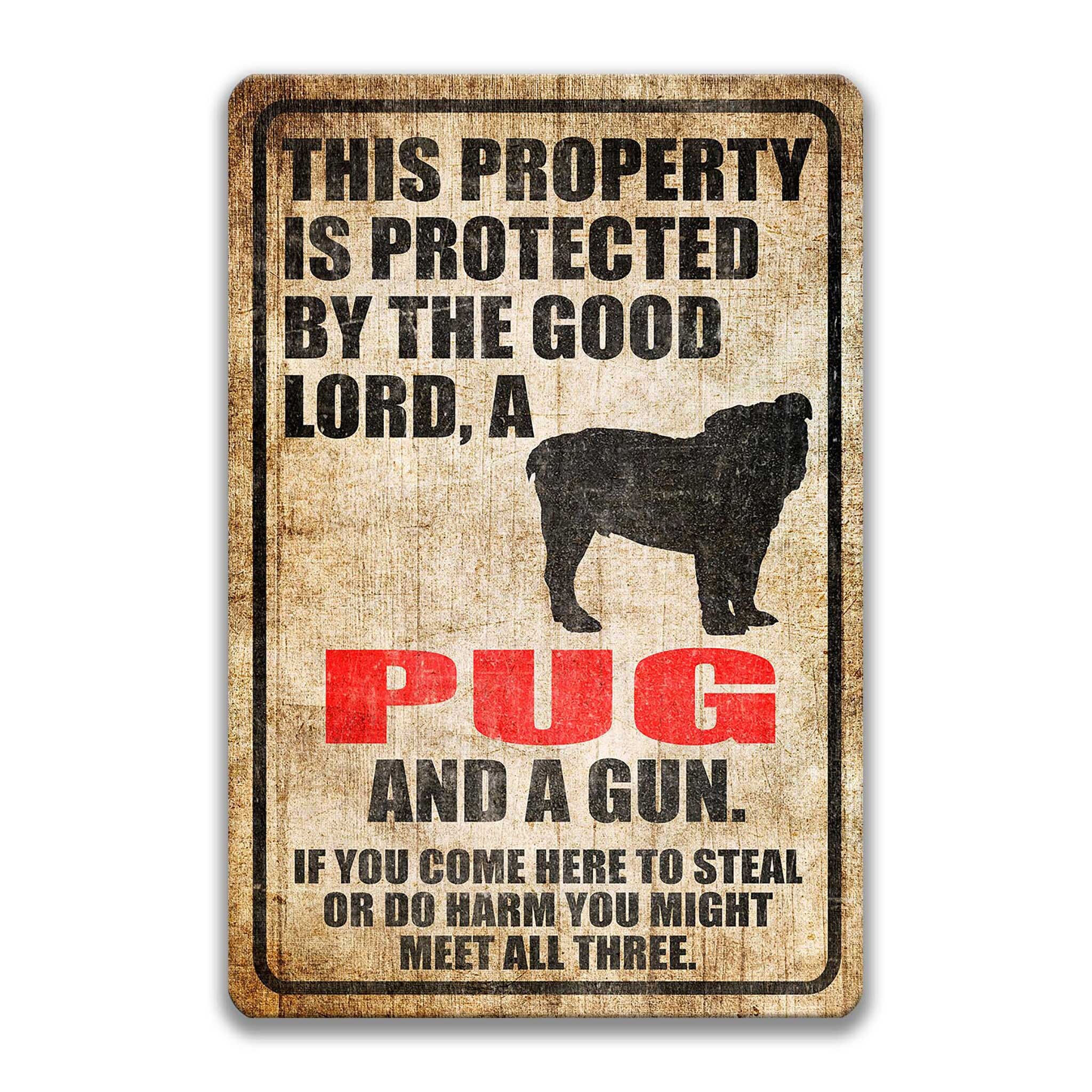 Pug Dog Sign Dog Warning Sign Dog Sign Warning Sign Pug Gift - Etsy