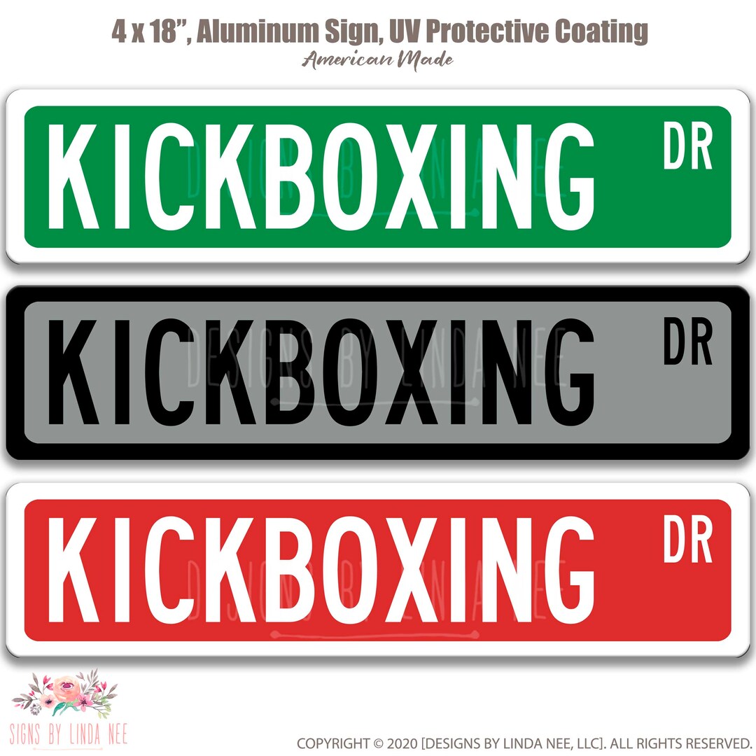 Kickboxing Sign, Gift for Kickboxer, Martial Arts Decor, Fighting ...