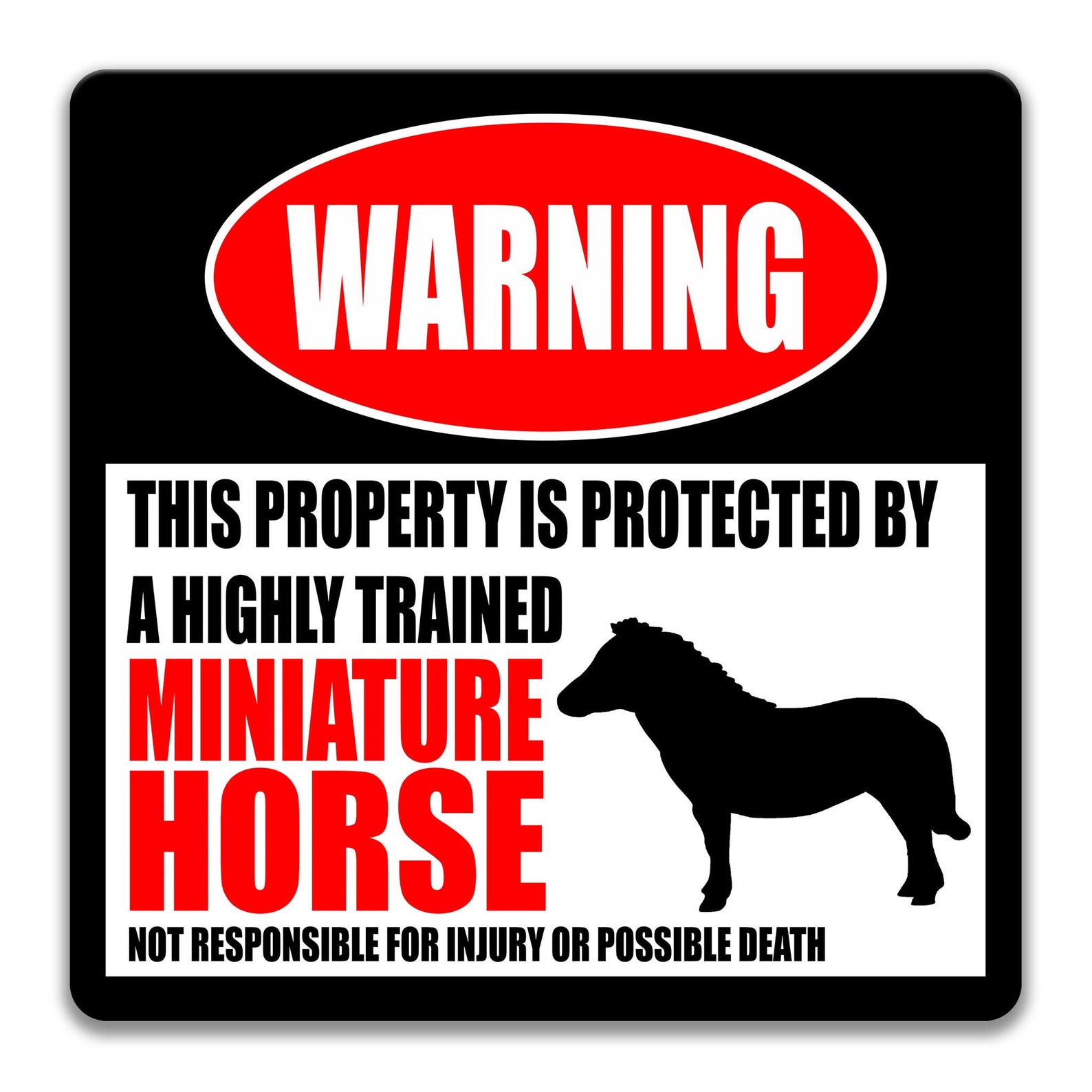 Miniature Horse Sign Mini Horse Warning Sign Horse Barn Sign - Etsy