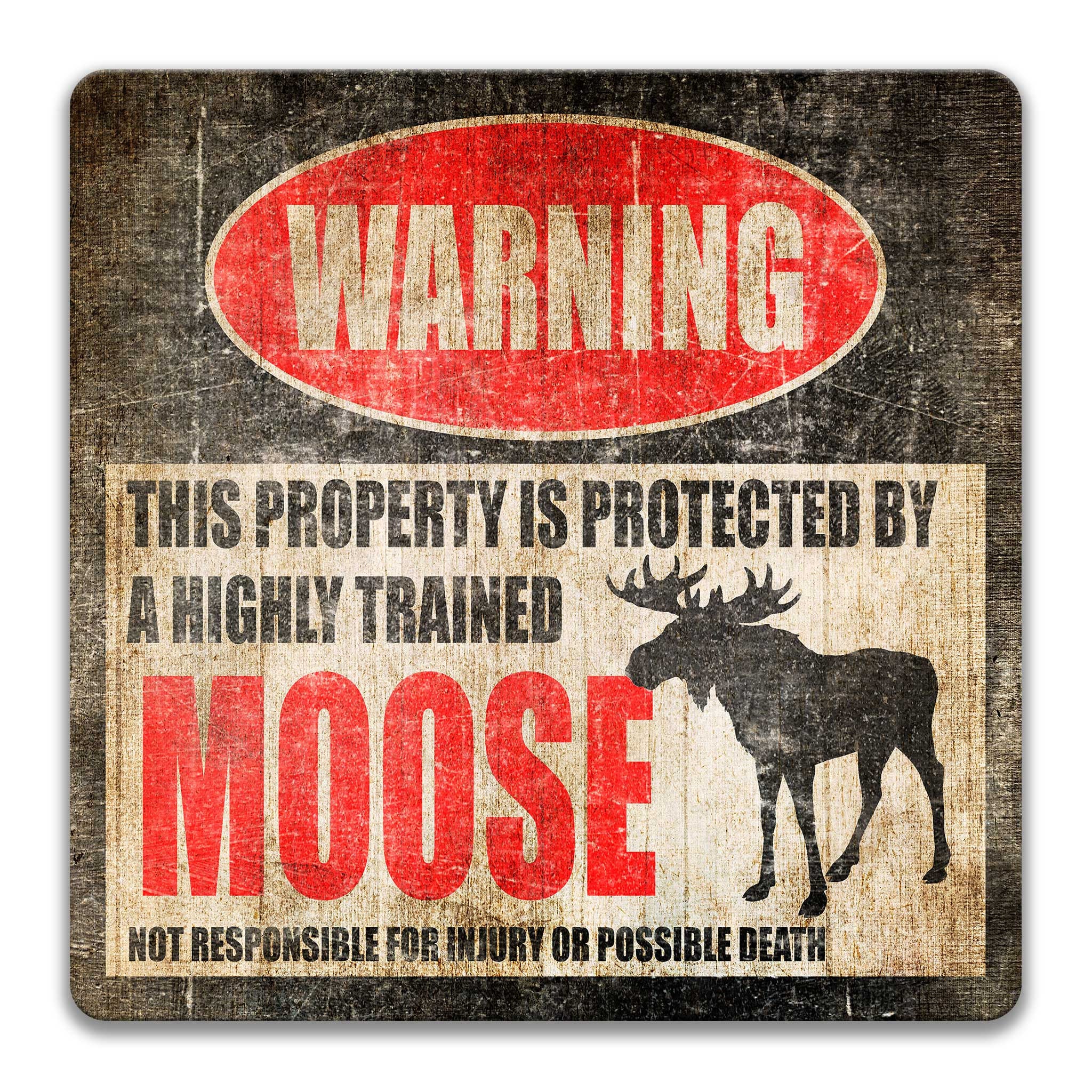Moose Sign Barn Sign Mule Sign Donkey Warning Sign Funny Metal - Etsy