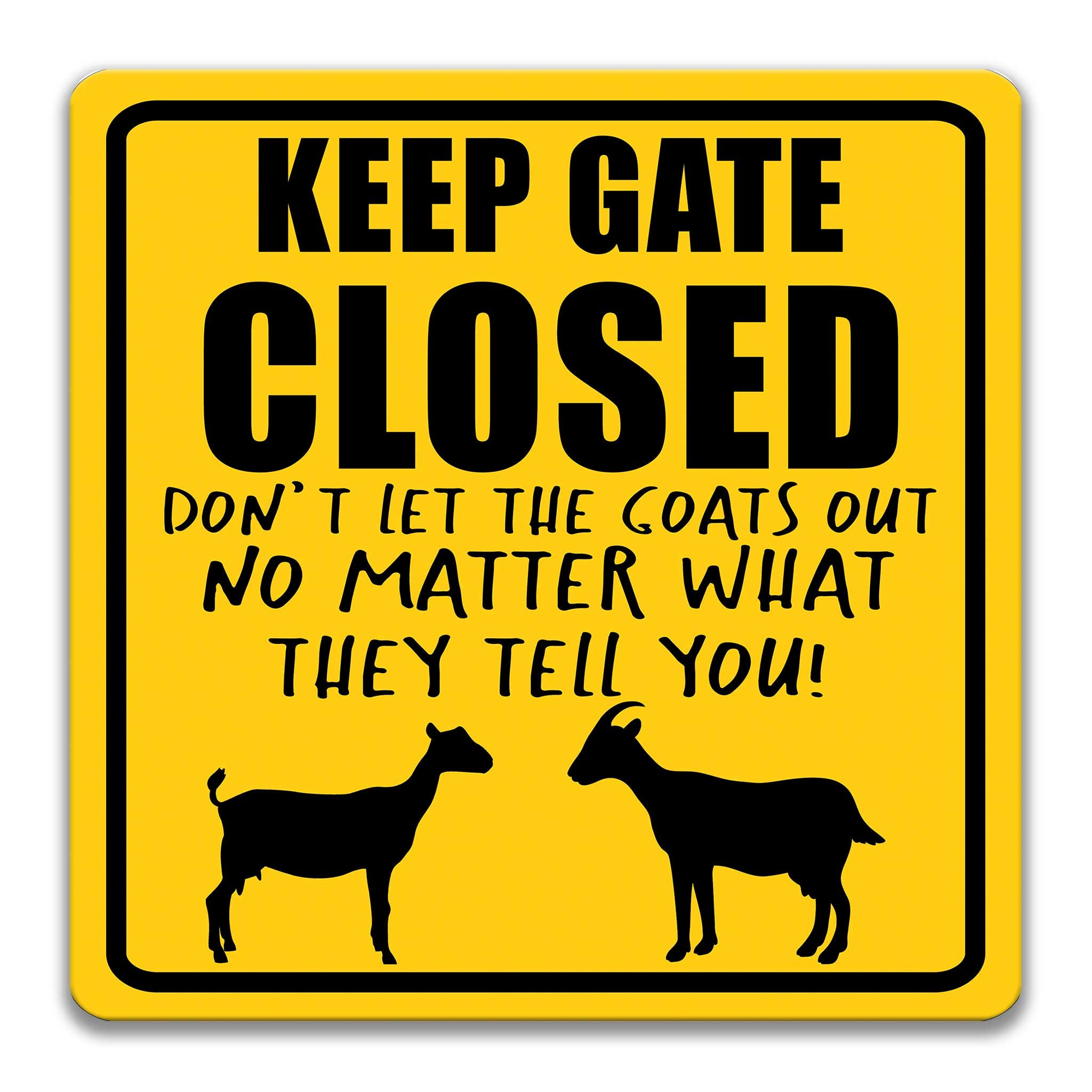 Keep Gate Closed Goat Sign Funny Goat Sign Goat Decor Barn - Etsy