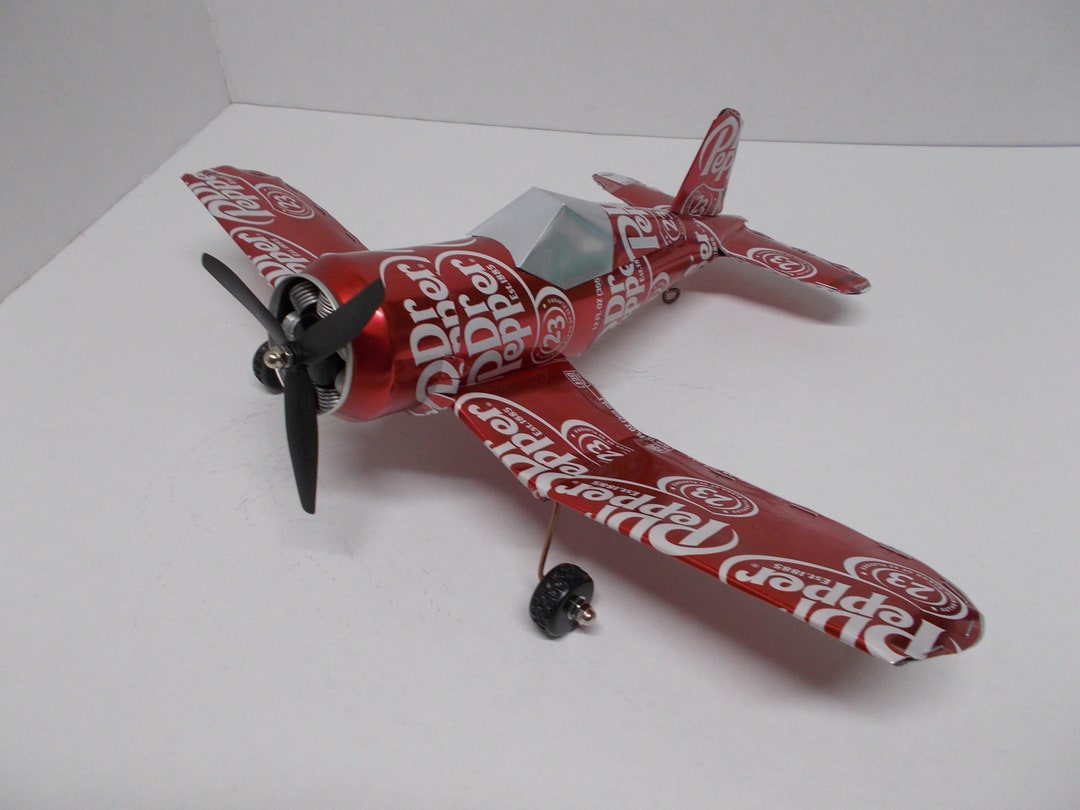 Soda Can Aluminum Handcrafted Airplane (SPRITE ) Corsair - Etsy