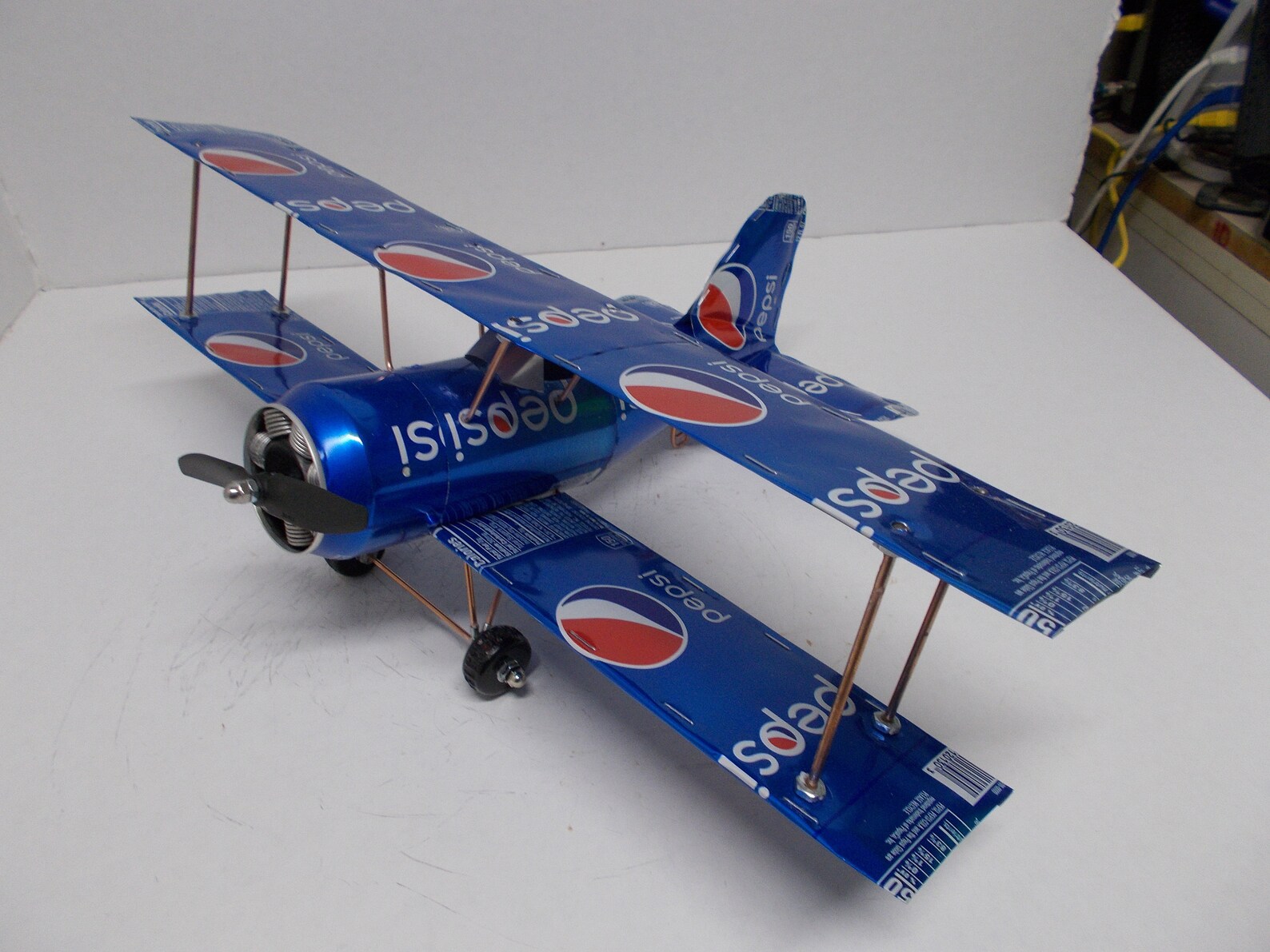 Soda Can Aluminum Handcrafted Airplane PEPSI Bi-Plane | Etsy