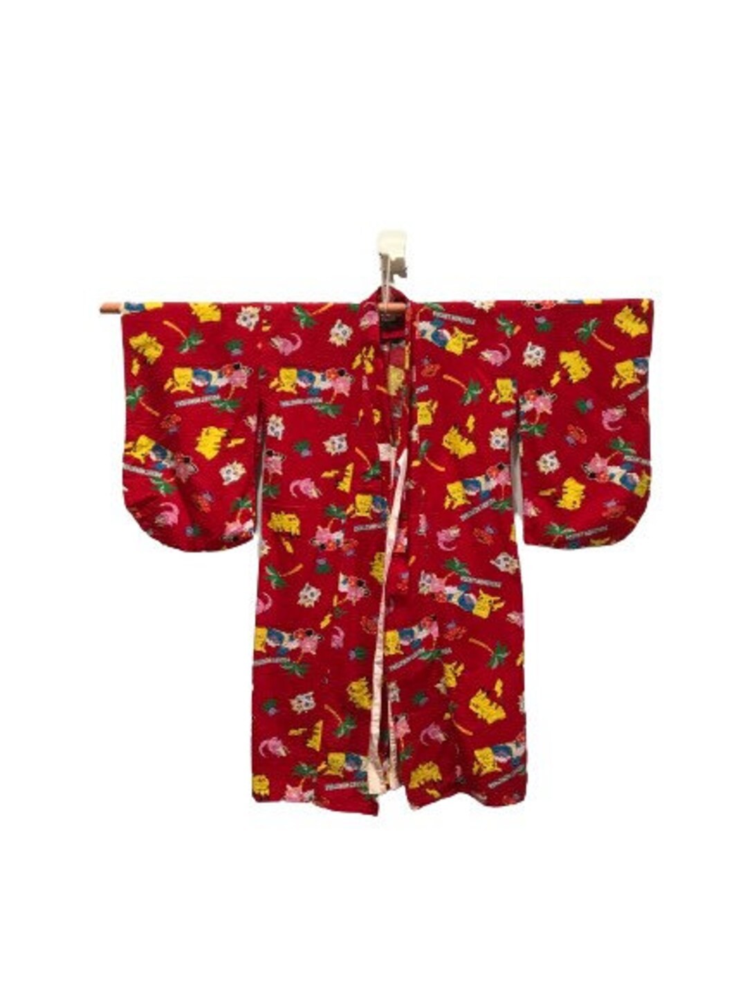 MEGA SALE Vintage 70s Pokemon Pocket Monster Yukata Kimono for Teenager ...