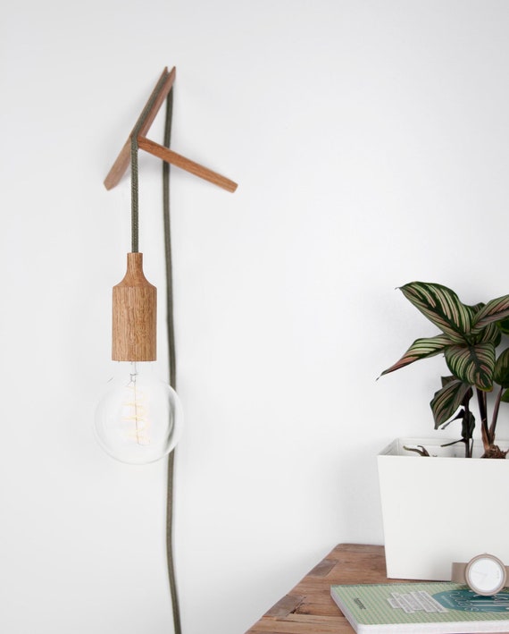 Forest Wall Lamp Oak Wood | Etsy