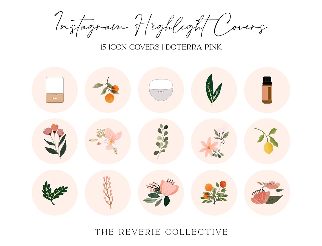 16 Doterra Essential Oil Instagram Covers, Floral Instagram Story ...