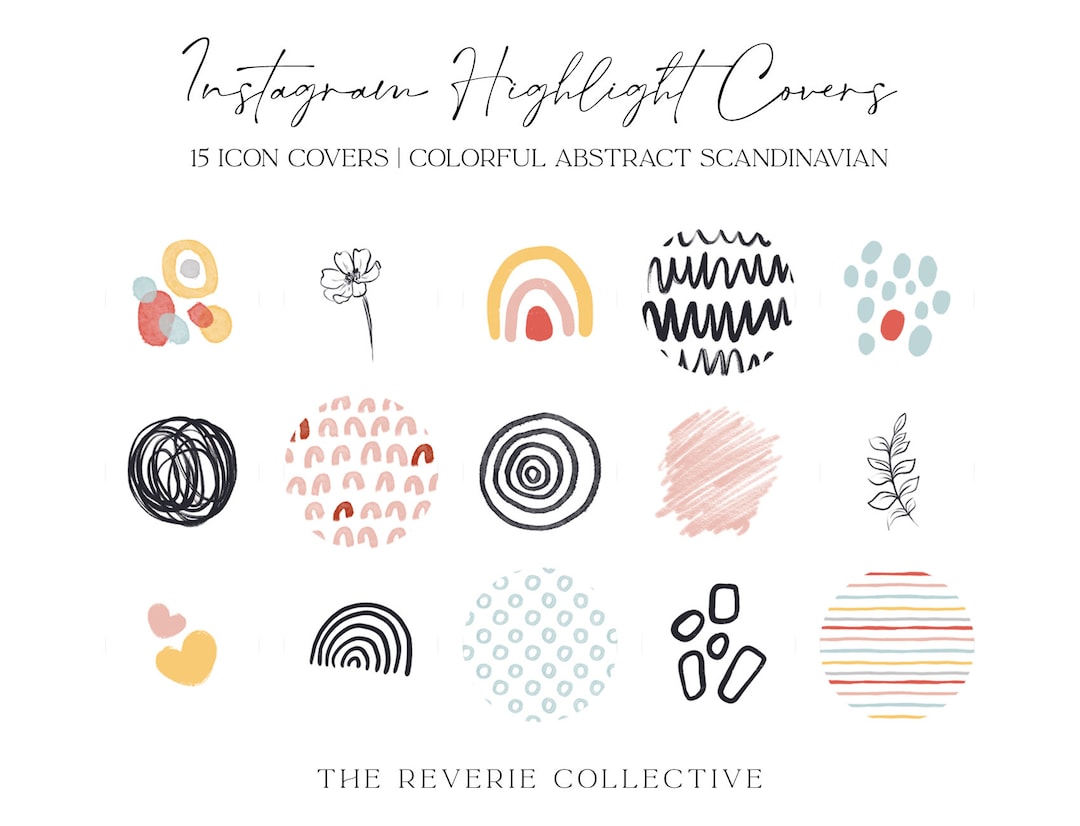 15 Colorful Abstract Boho Art Instagram Covers, Instagram Story ...