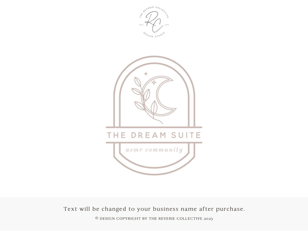 Moon Logo, Sleep Logo, Dream Logo, Bohemian Logo, Mystic Logo, Minimal ...