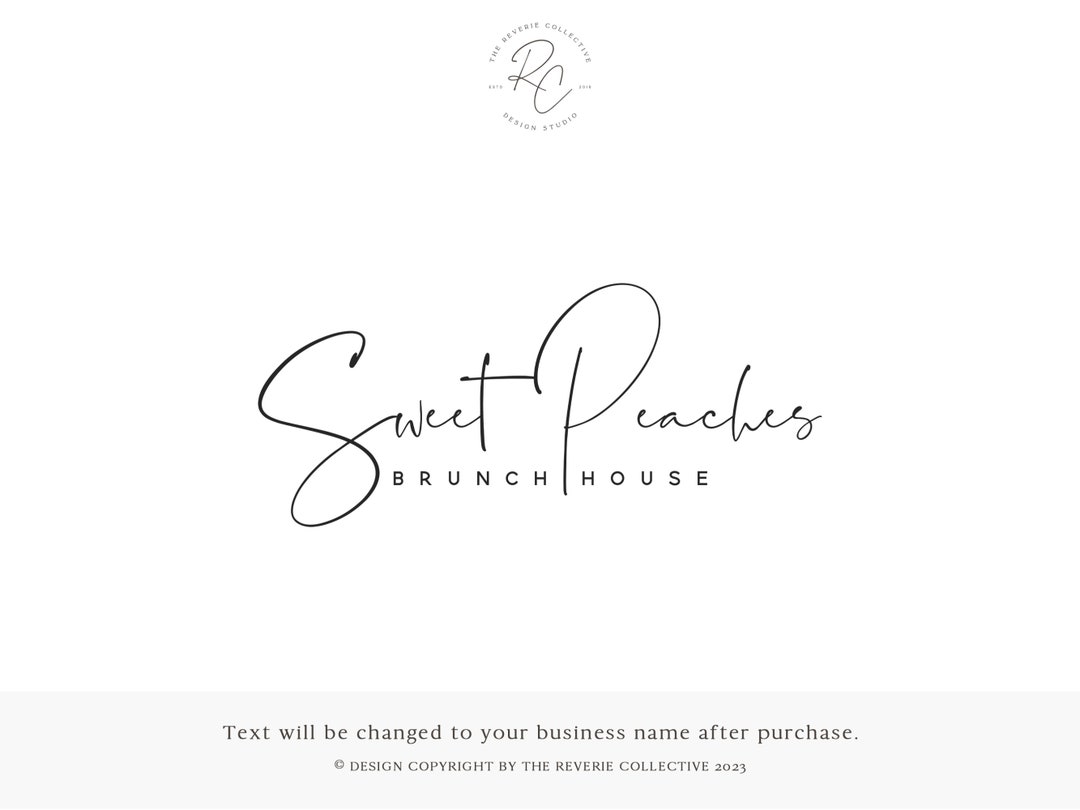 Text Only Logo, Handwritten Logo, Script Logo, Modern Logo, Blog Logo ...