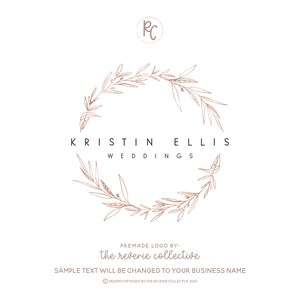 Rose Gold Logo Rustic Logo Circle Logo Photography Logo - Etsy