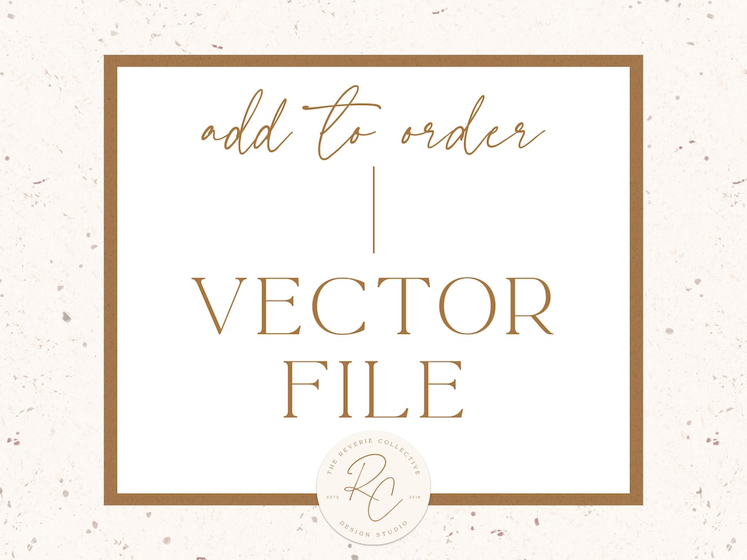 Vector File Add On: High Resolution Files, Premade Logo Design, Custom ...