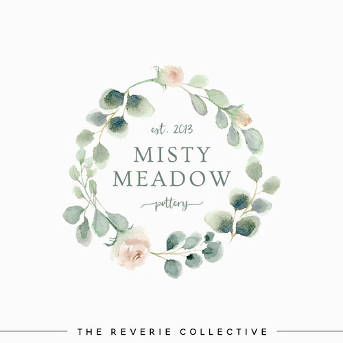 Laurel Logo Rustic Logo Wreath Logo Photography Logo Round | Etsy